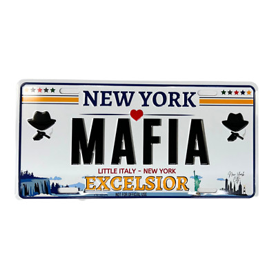 NEW YORK- MAFIA: Souvenir License Plate for Art, Craft, Gift ...