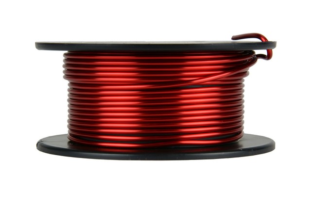 Temco 12 AWG Copper Magnet Wire - 4 Oz 12 FT 155°c Magnetic Coil Red ...