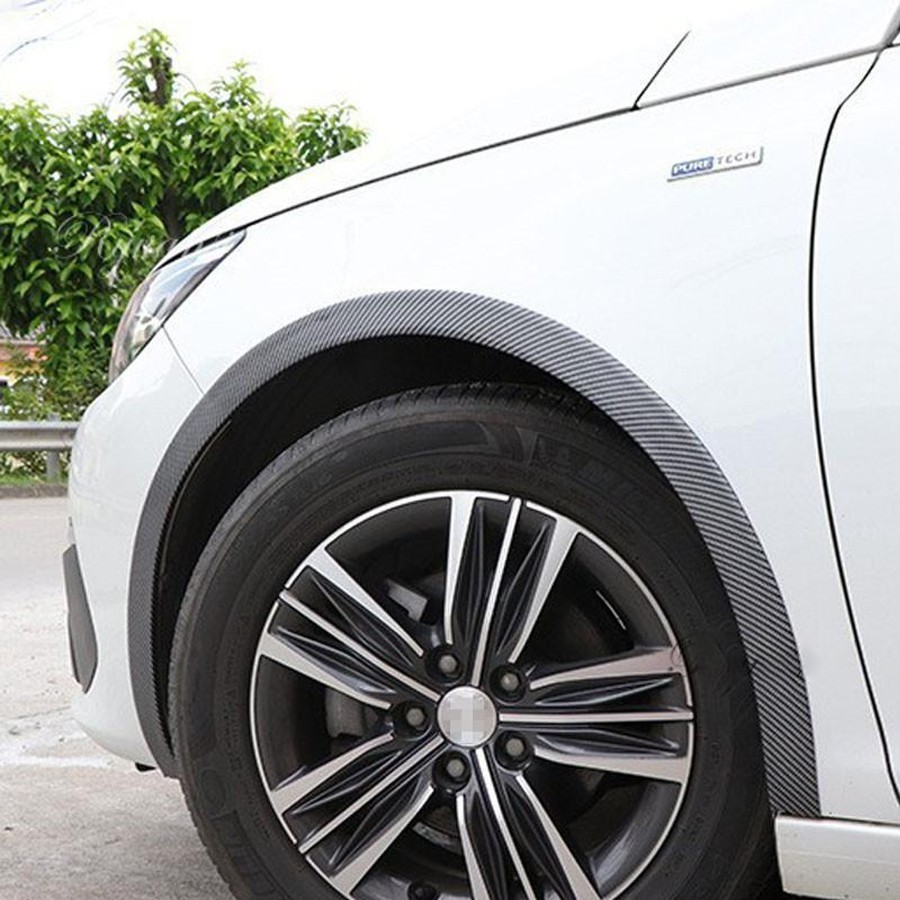 1.5M Carbon Fiber Car Wheel Eyebrow Arch Trim Lips Strip Fender Flare ...
