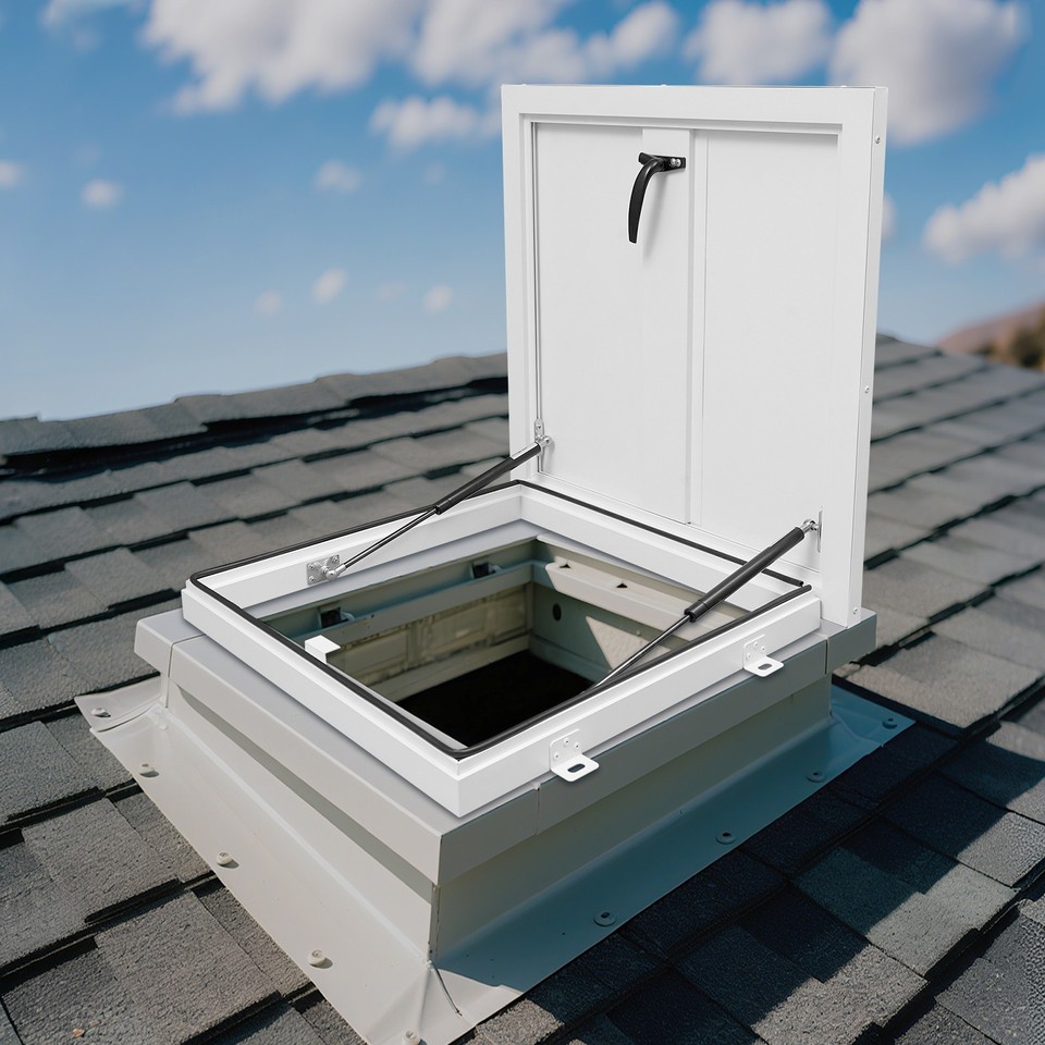 White Roof Hatch Aluminum Alloy Square Roof Access Door Security Door ...