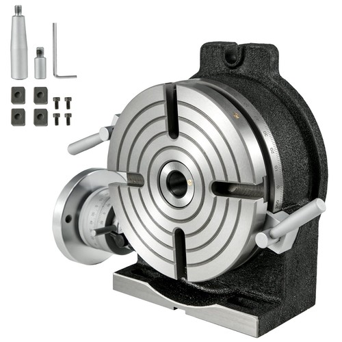 8" Precision Horizontal and Vertical Rotary Table w/ 4 slot for milling ...