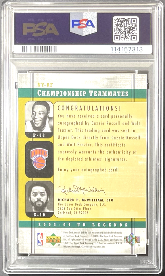 ( /25 ) Cazzie Russell Frazier 2003-04 UD Legends Championship ...