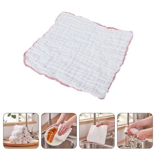 6 Pcs Reuseable Cleaning Cloths Dish Rags Baby Drool Cotton Burp | eBay ...