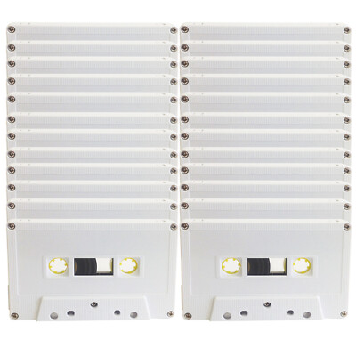 x 20 Bulk Pack 90 minute White Blank Audio Cassette Tape fine quality ...