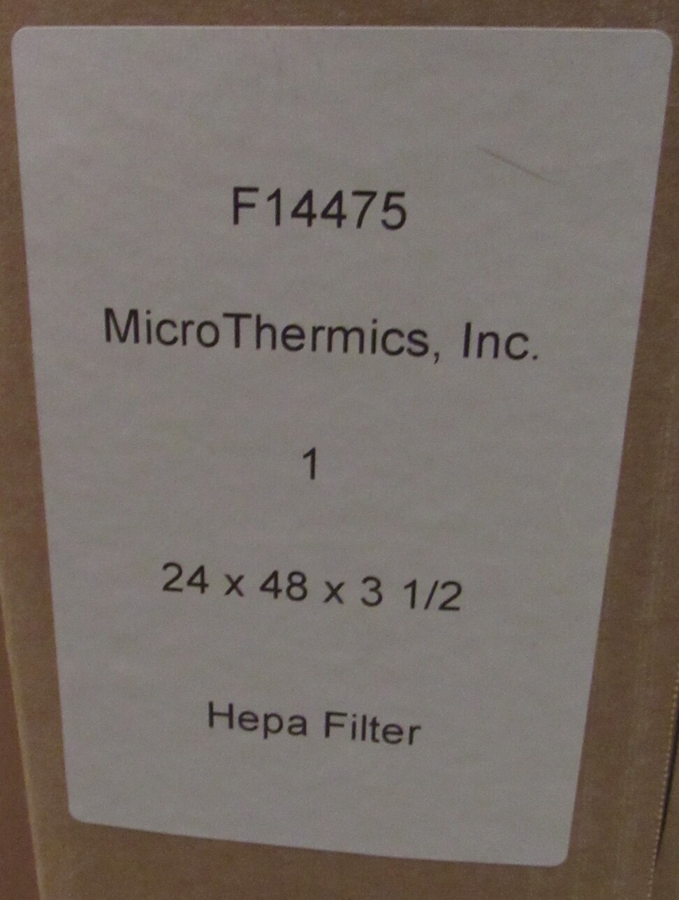 NEW Atmos-Tech MicroThermics HEPA Filter 24x48x3-1/2" 1940 cfm + 12 Pre ...