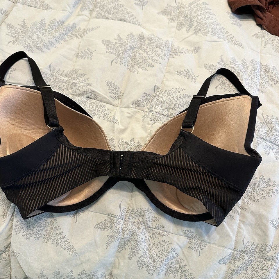 Thirdlove Womens 34F Black Shadow Stripe Plunge Bra | eBay