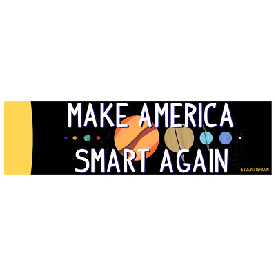 Make America Smart Again Bumper Sticker - [11'' x 3''] | eBay