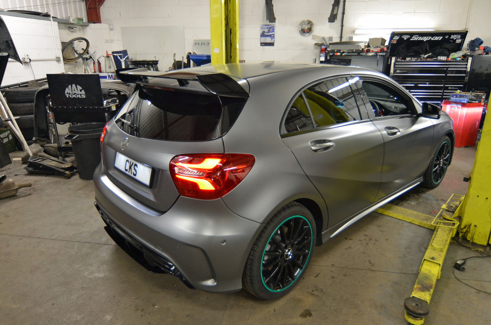 Mercedes W176 A Class AMG A45 Rear Wing Roof Spoiler AMG STYLE Gloss ...