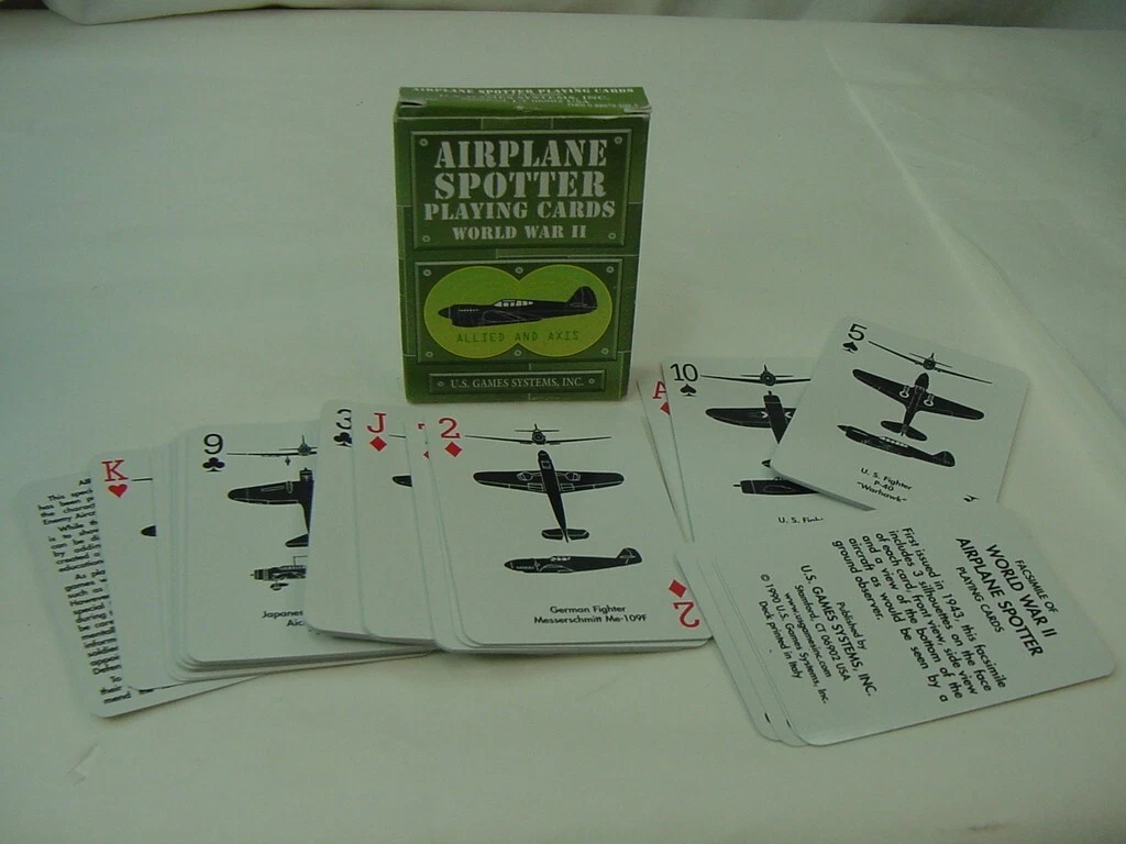 Airplane Spotter Playing Cards, World War II, Suit Of, 52% OFF