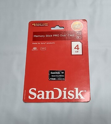 SanDisk 4GB Memory Stick Pro Duo Card for Digital Cameras/PSP (SDMSPD ...