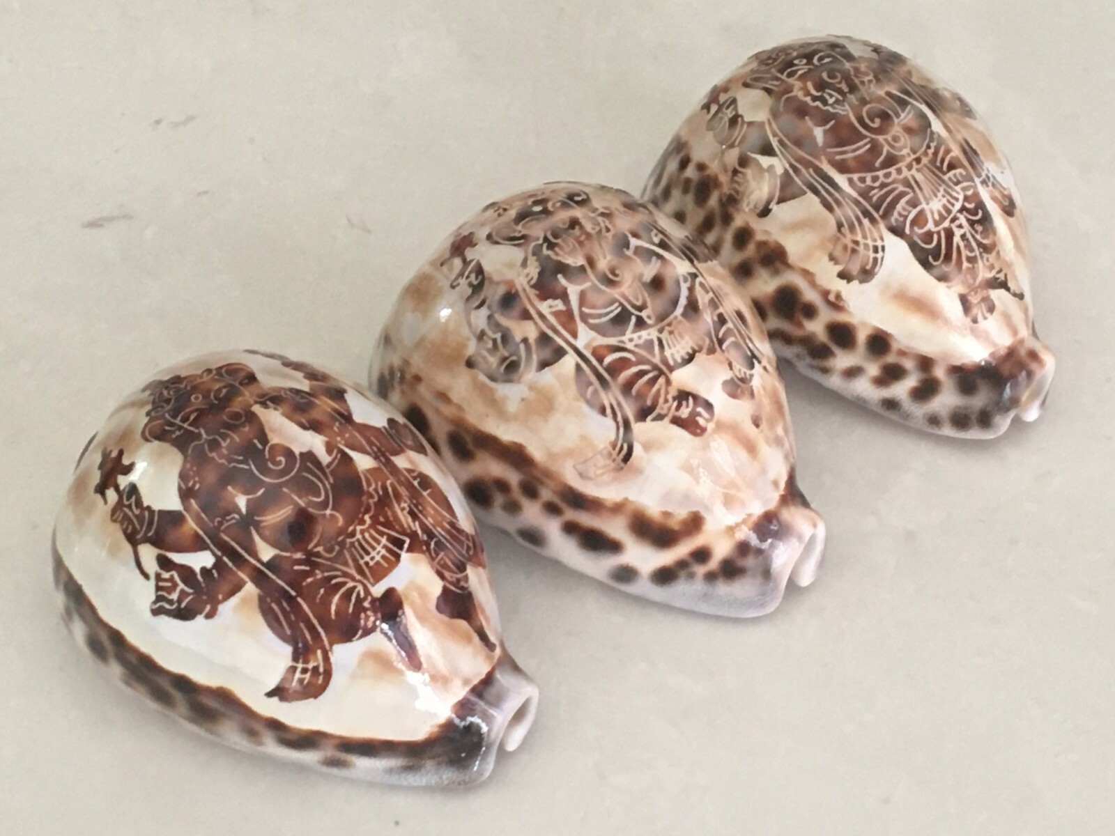 Vintage 3 PC Hindu Religious God Ganesha On Sea Shell Rare | eBay Australia