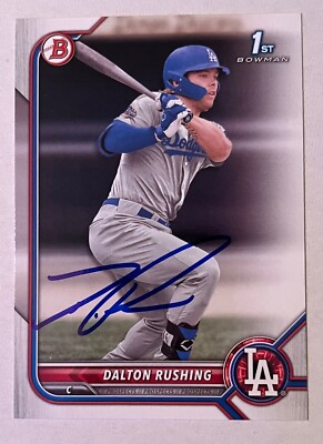 DALTON RUSHING 2022 Bowman Draft BD84 Rookie Card RC SIGNED AUTO ...