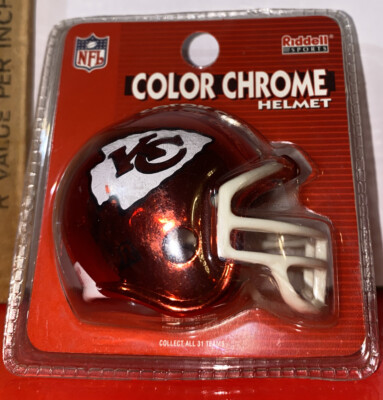 NFL Mini Micro Color Chrome Football Helmet Kansas City Chiefs Mahomes ...