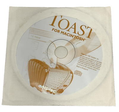 Vintage 1997 Adaptec Toast v3.5.6 Audio CD Recording Software Apple Mac ...