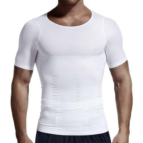 Men's Slimming Body Shaper Vest Abs Abdomen Compression Shirt Workout ...
