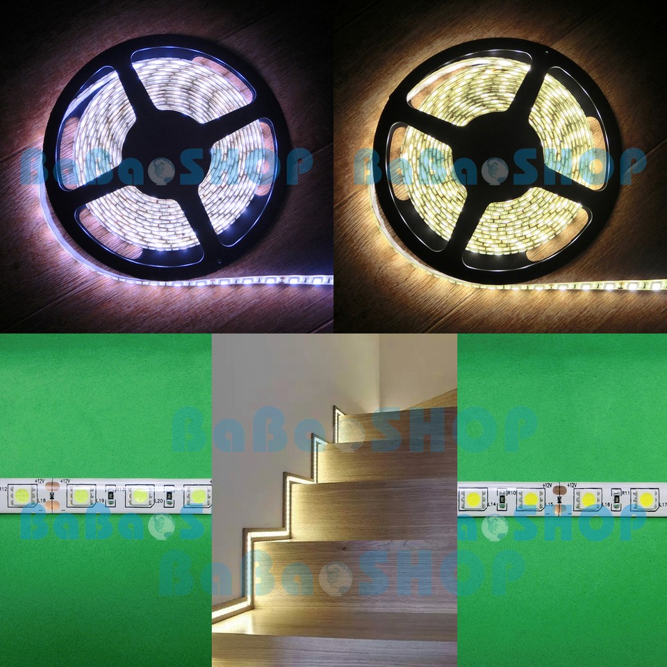 1/5/10~50m Warm White 3000K LED 5050 Flexible Strips Light Lamp SMD SMT ...