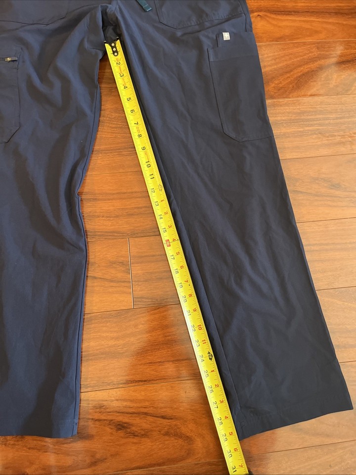 FIGS Cairo FreeX Lined Cargo Scrub Pants Men's Sz Medium Navy Blue NWT ...
