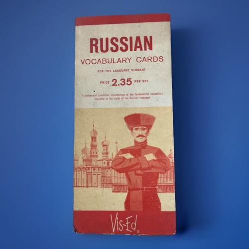 Russian Vocabulary Flash Cards Set Vis-Ed Vintage | eBay