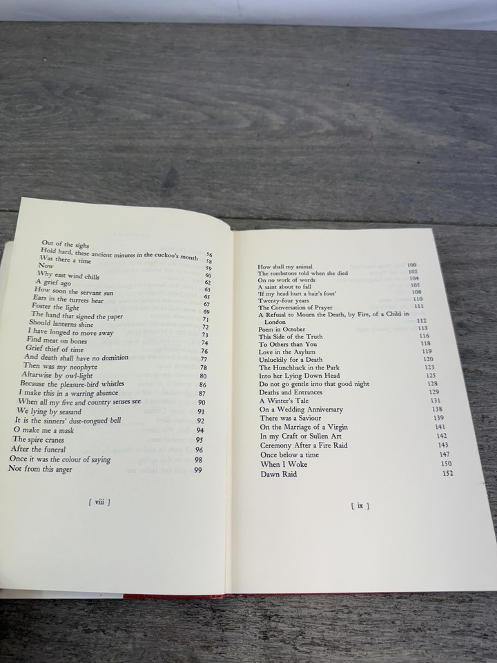 Vintage Collected Poems Of Dylan Thomas Hardcover Poetry Book New ...