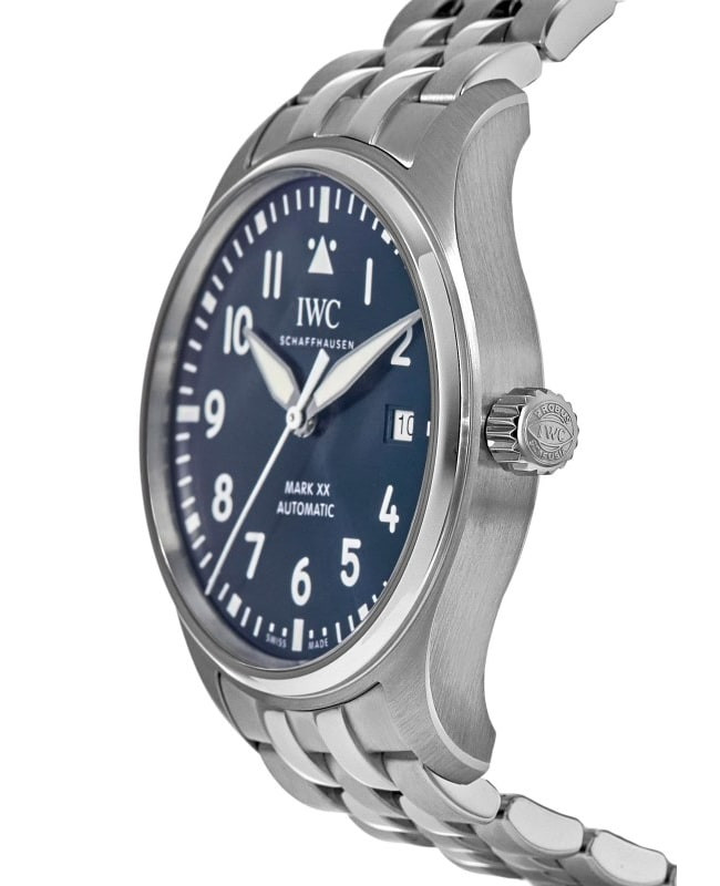 New IWC Pilot's Mark XX Automatic Blue Dial Steel Men's Watch IW328204 ...