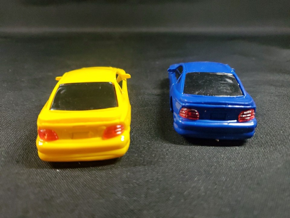 Lot Artin Slot Car Ford Mustang Blue Yellow Bodies Set NM Tented ...