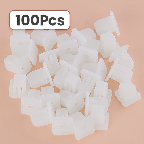 100x White Square Car Bumper Fender Push Clip Rivets Retainer Clips | eBay