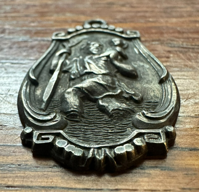 Sterling Silver Catholic St Saint Christopher Protect Us Charm Medal 11 ...