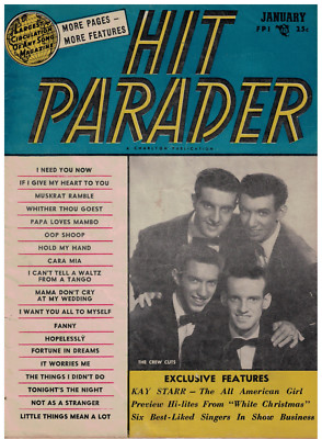 Jan 1955 issue of Hit Parade Magazine The Crew Cuts | eBay