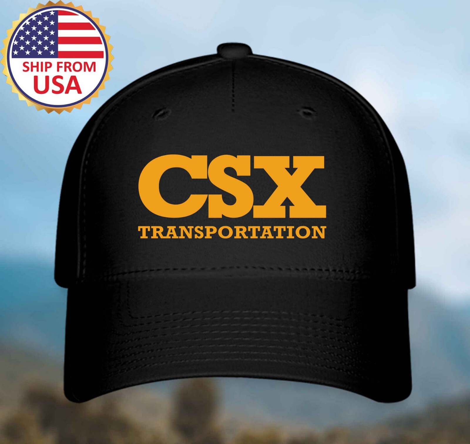 CSX Transportation Railroad Black Hat Baseball Cap Size S/M and L/XL | eBay
