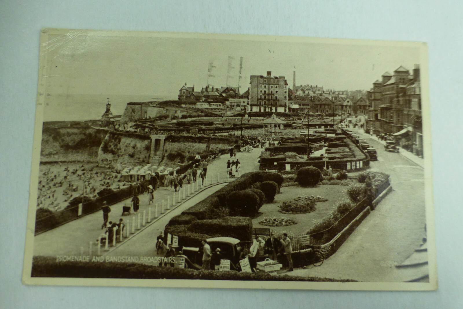 e043 Promenade & Bandstand BROADSTAIRS Postcard 1947 | eBay UK