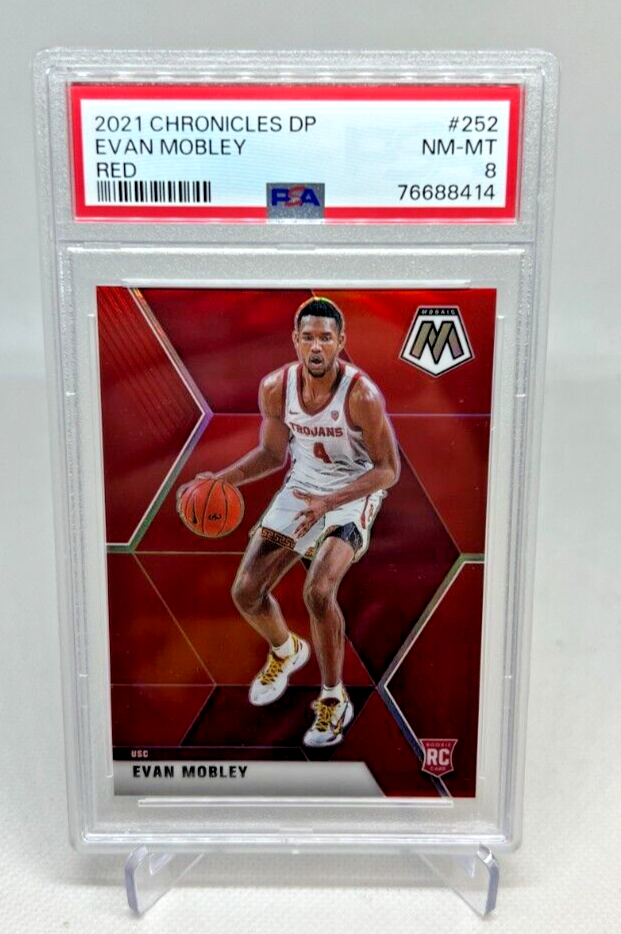 2021-22 Panini Chronicles Draft Picks - Mosaic Evan Mobley #252 Red ...