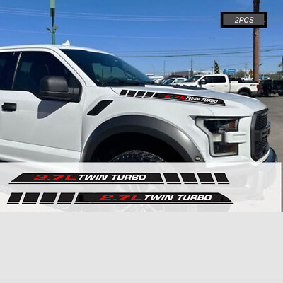 2.7L Twin Turbo emblem Hood Decals Sticker for Ford F150 Ecoboost V6 ...