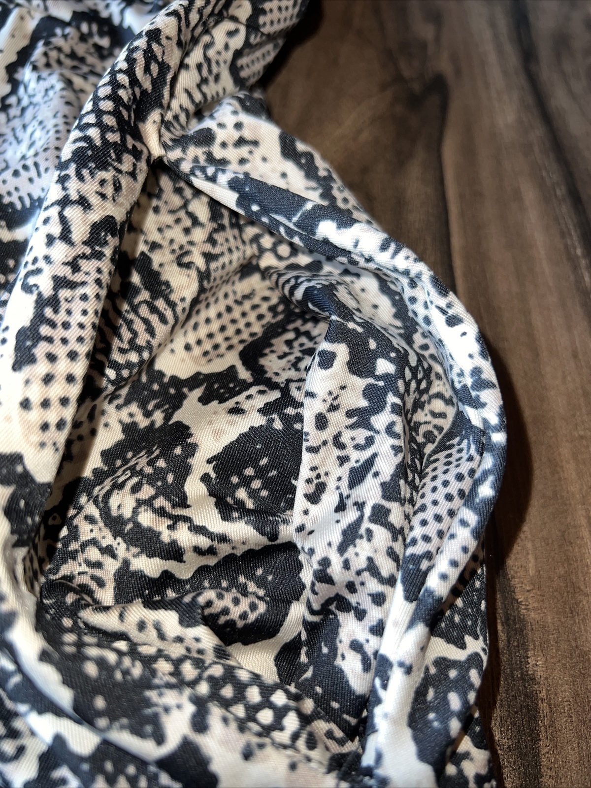 LuLaRoe Riley Empire Waist Midi Dress 2X 22/24 Tan Black Snakeskin ...