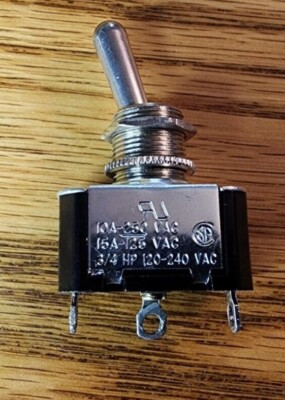 Toggle Switch, CARLING, 2FB53-73, ON/None/OFF, 10A/15A 250VAC/125VAC 3/ ...