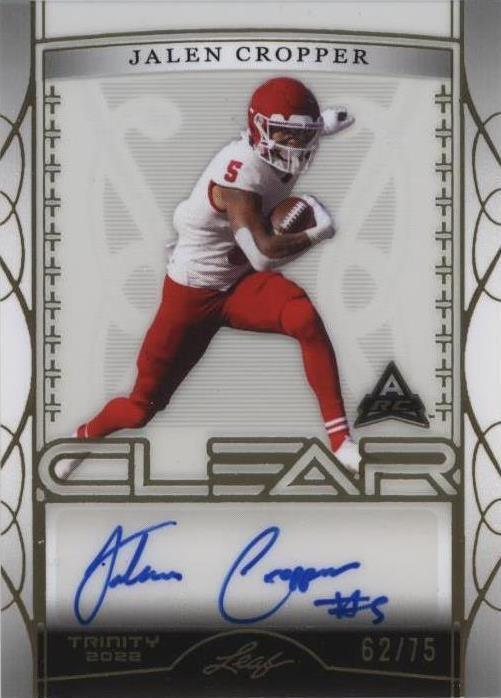 2022 Leaf Trinity - Clear Auto Jalen Cropper #CA-JC1 Gold /75 (AU, RC ...