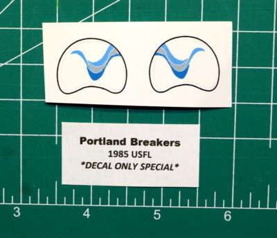 1985 Portland Breakers USFL Football Gumball Helmets *DIECUT DECALS ...