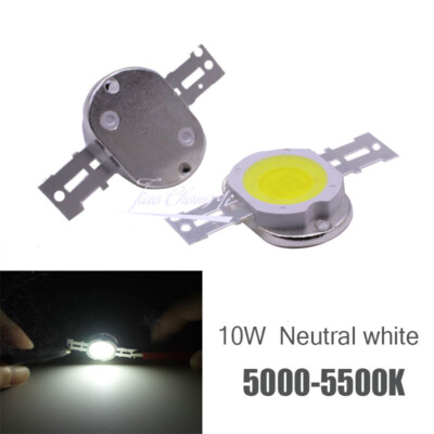 Round 10W Neutral white 5000K 12V LED High Power led light bulb For ...