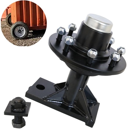 1PC 8 x 6.5 Lug 8000LB shipping Container Wheels, Bolt-on Spindle Kit w ...