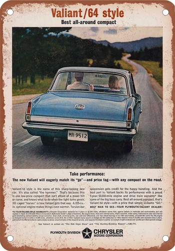 METAL SIGN - 1964 Valiant Vintage Ad 01 - Old Retro Rusty Look | eBay
