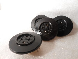 Originale Bakelit Steckdose "IKA" Unterputz schwarz alt antik Schalter ...