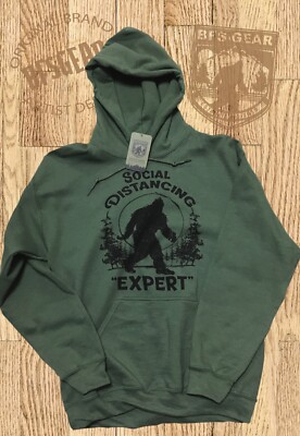 Social Distancing Hoodie Sasquatch Bigfoot Champion Expert Funny Yeti ...