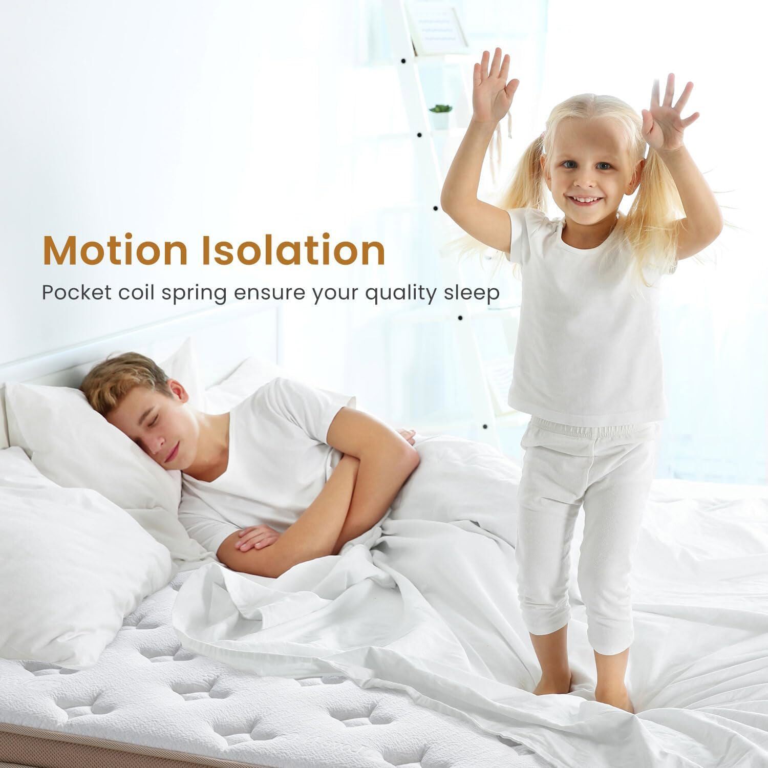 Bedstory Hybird Mattress Bed Gel Memory Foam Superior Firm Motion ...