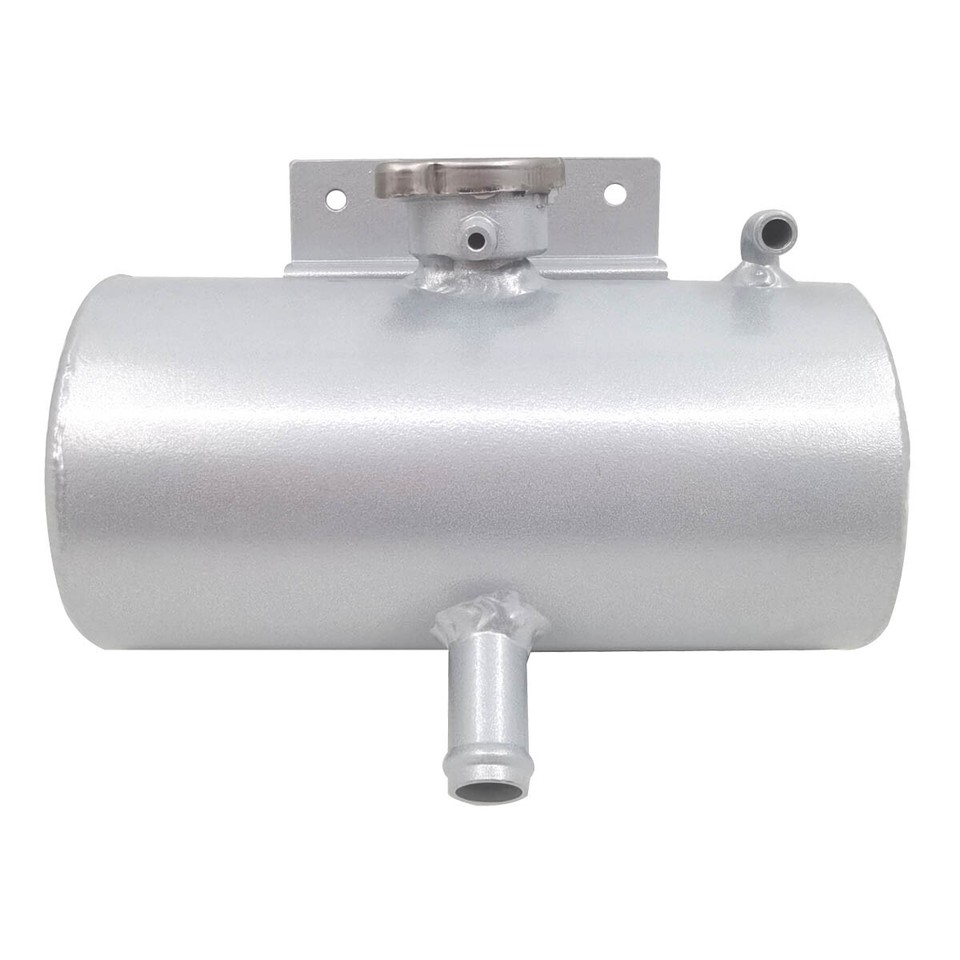 Universal Aluminum Radiator Header Horizontal Round Coolant Overflow ...