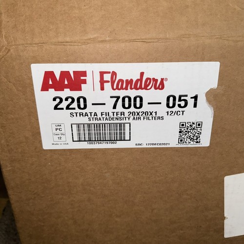 AAF Flanders Disposable Air Filters 20x20x1-Inches 220-700-051 (Box of ...