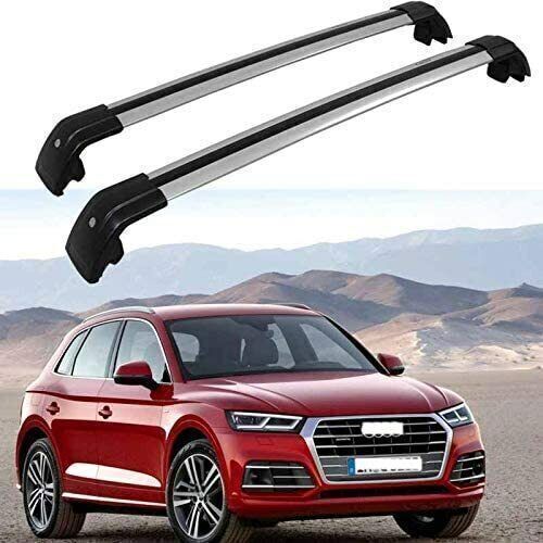 2Pcs Fits for Audi Q5 2018-2024 Lockable Crossbars Roof Rail Racks ...