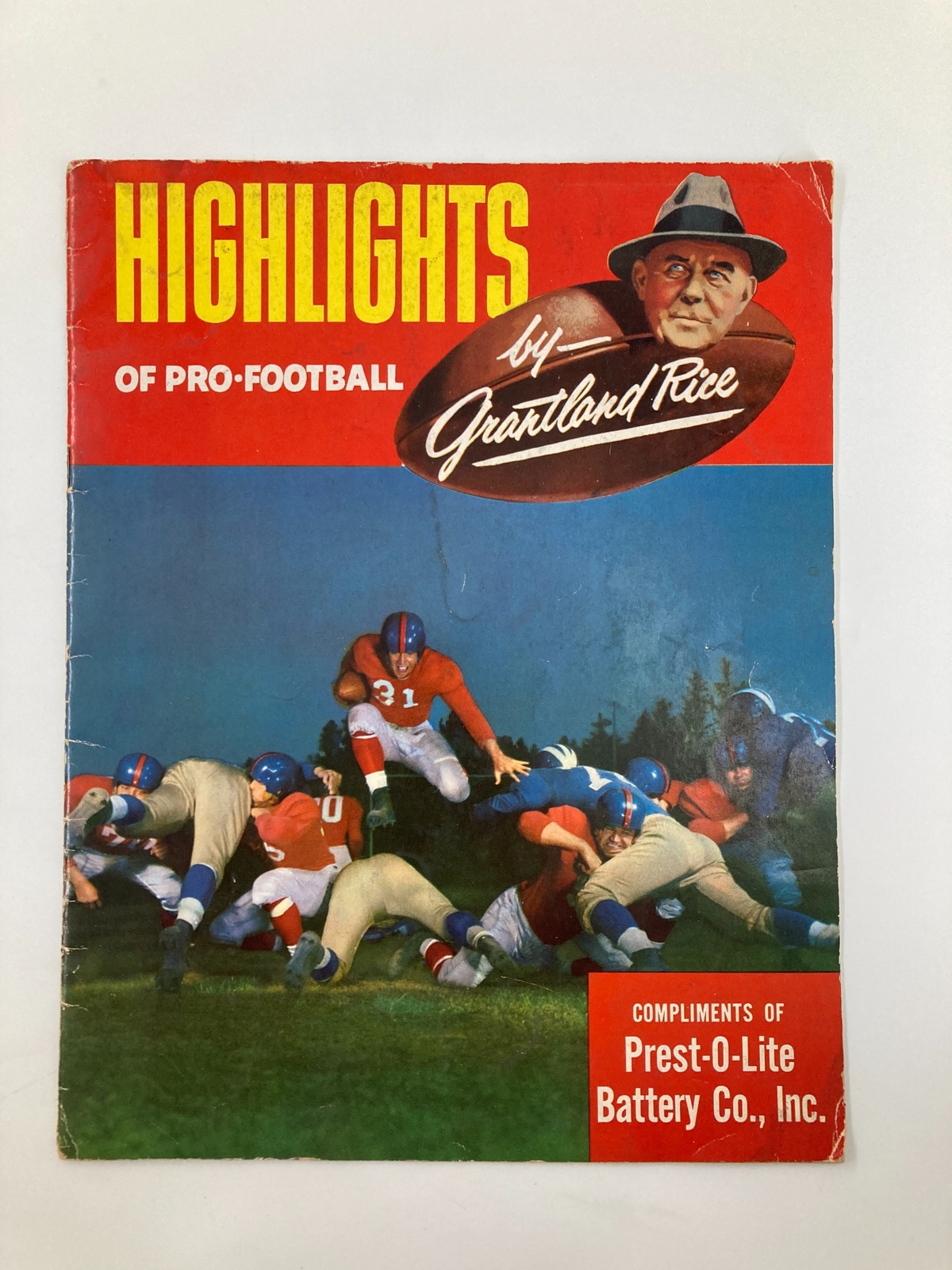 VTG 1950 Highlights of Pro Football guide magazine by Grantland Rice | eBay