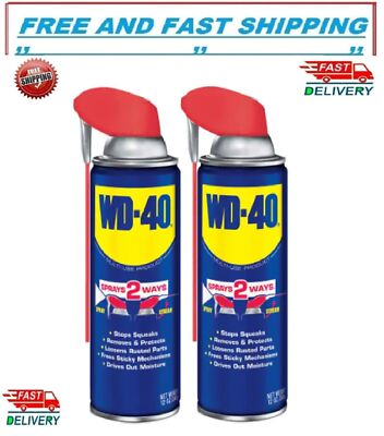 Multi Purpose Original WD-40 Formula 12oz Lubricant Spray 2-PACK w ...
