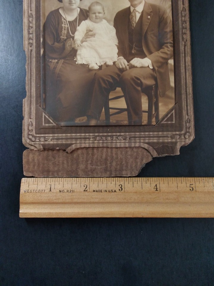 Proud Parents Antique Photo Early 1900s Happy Fat Baby Dad Mom | eBay