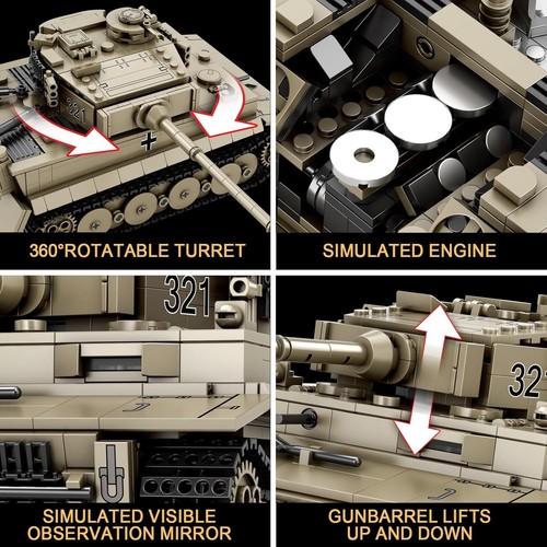 Sluban - World of Tanks - Tiger I Tank - Building Brick Set - 77031 | eBay