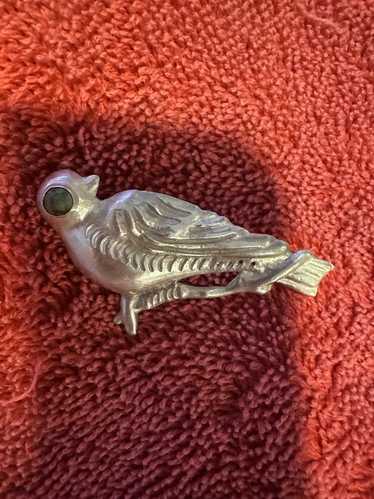 1940-1950 Vintage Mexican Bird Pin - Gem